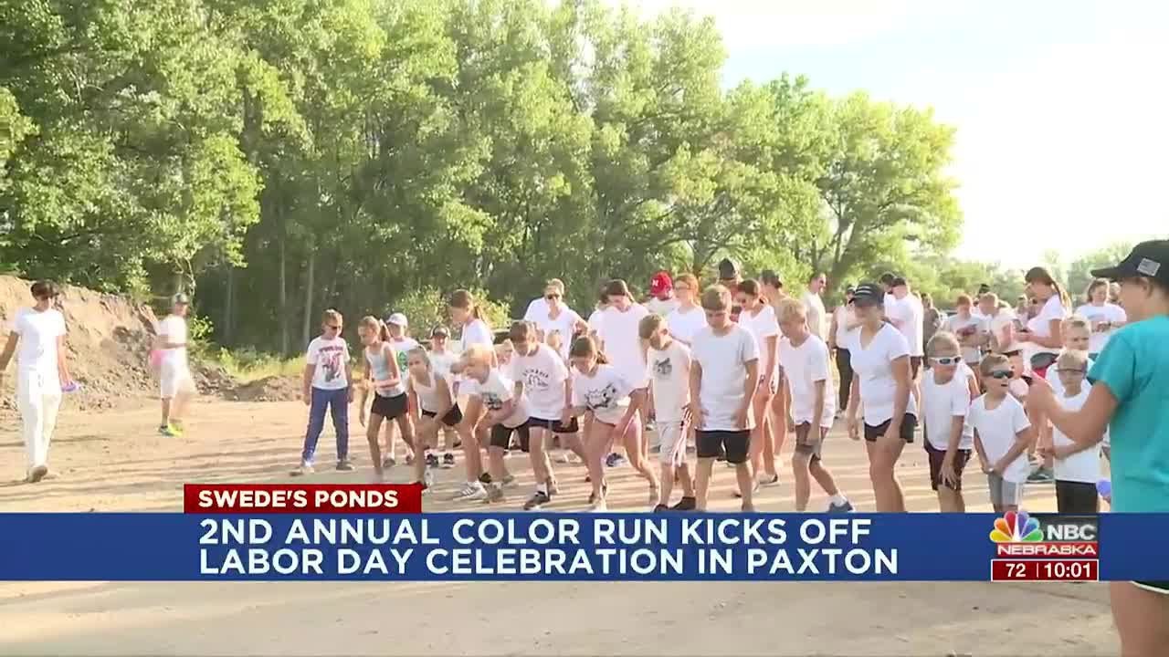 Second Annual Labor Day Color Run in Paxton - YouTube