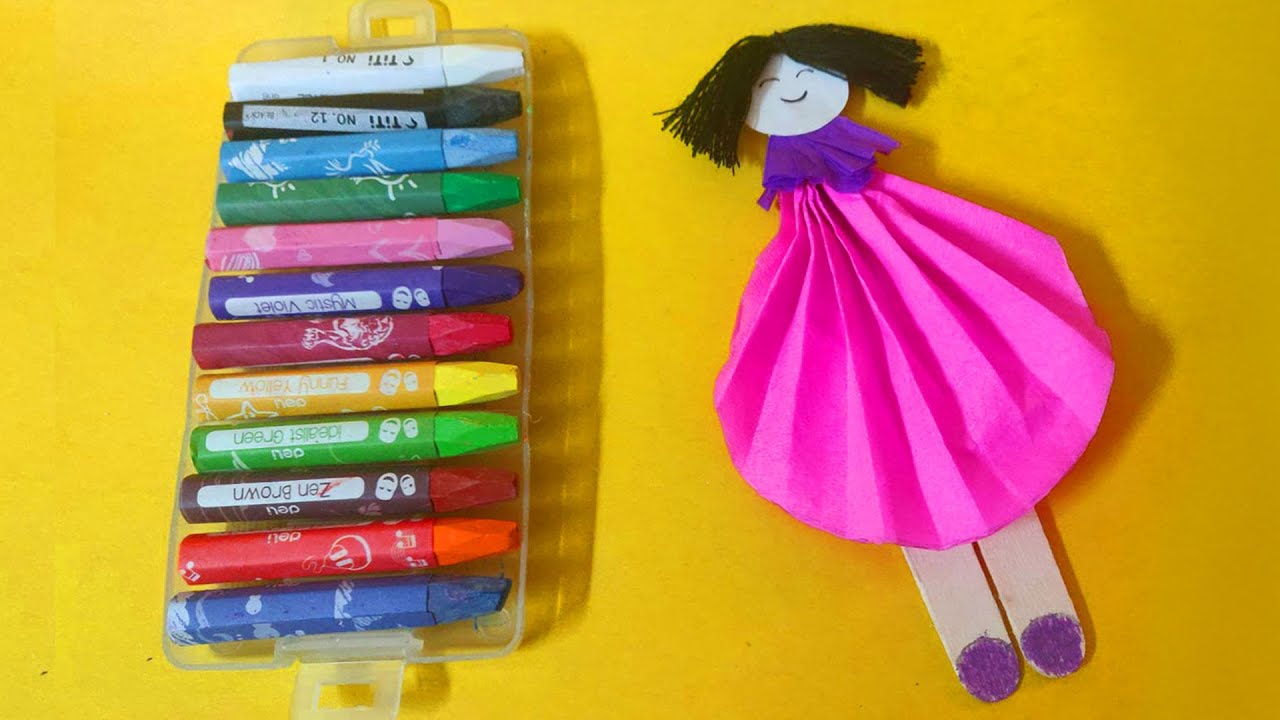 Tissue Paper Ballerina - Paper Dolls Dress Up - Origami Doll Tutorial ...