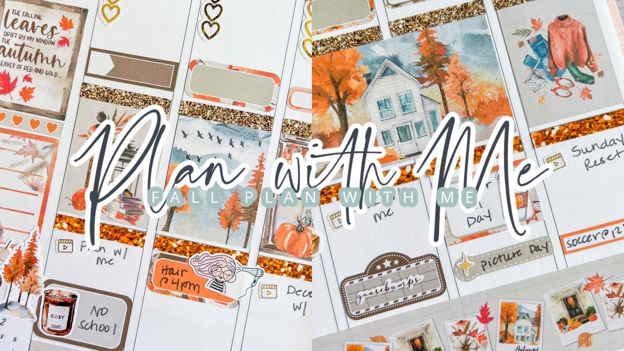 FALL PLAN WITH ME // PRINTABLE PLANNER STICKERS // WEEKLY ORGANIZATION ...