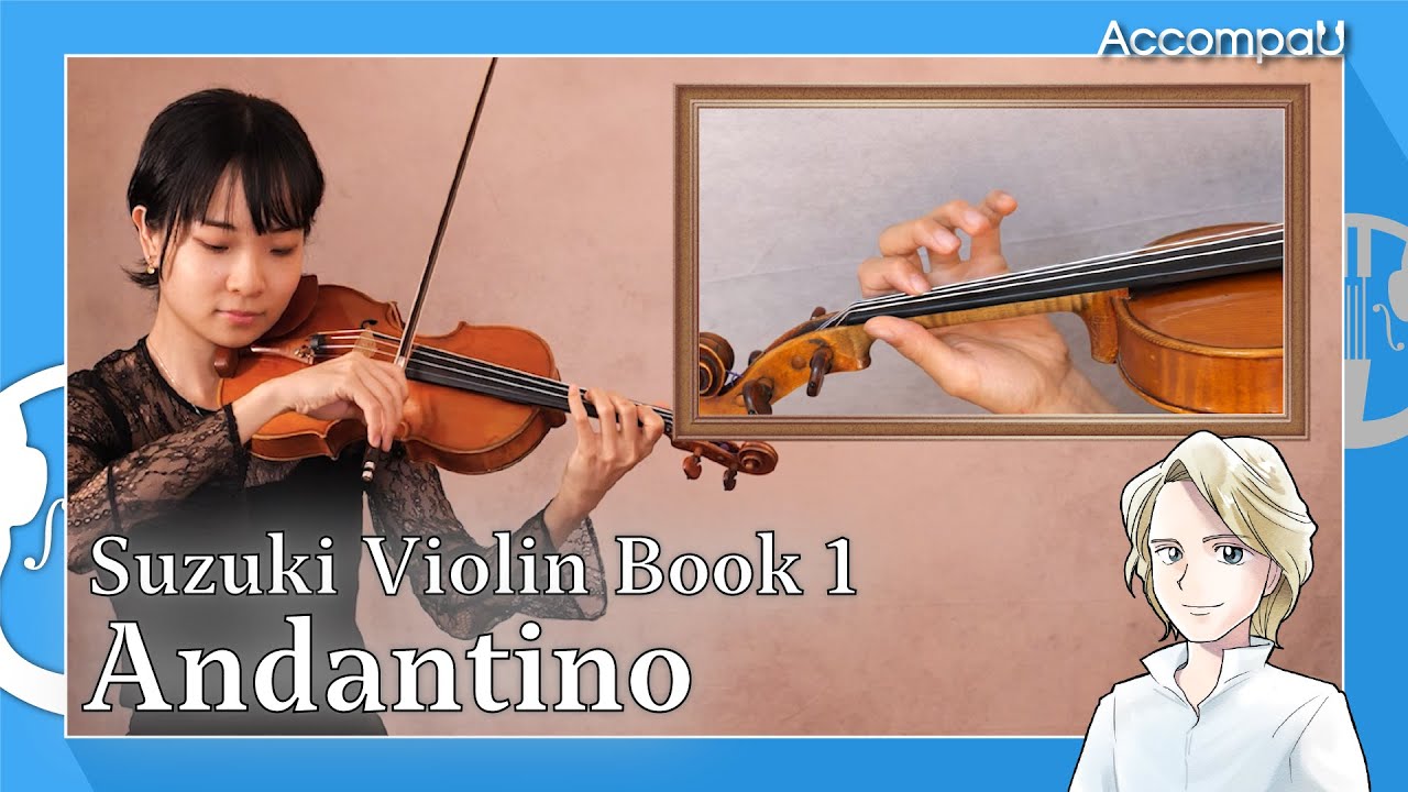 Andantino | S.Suzuki | Suzuki Violin Book 1【Practice Version】 - YouTube