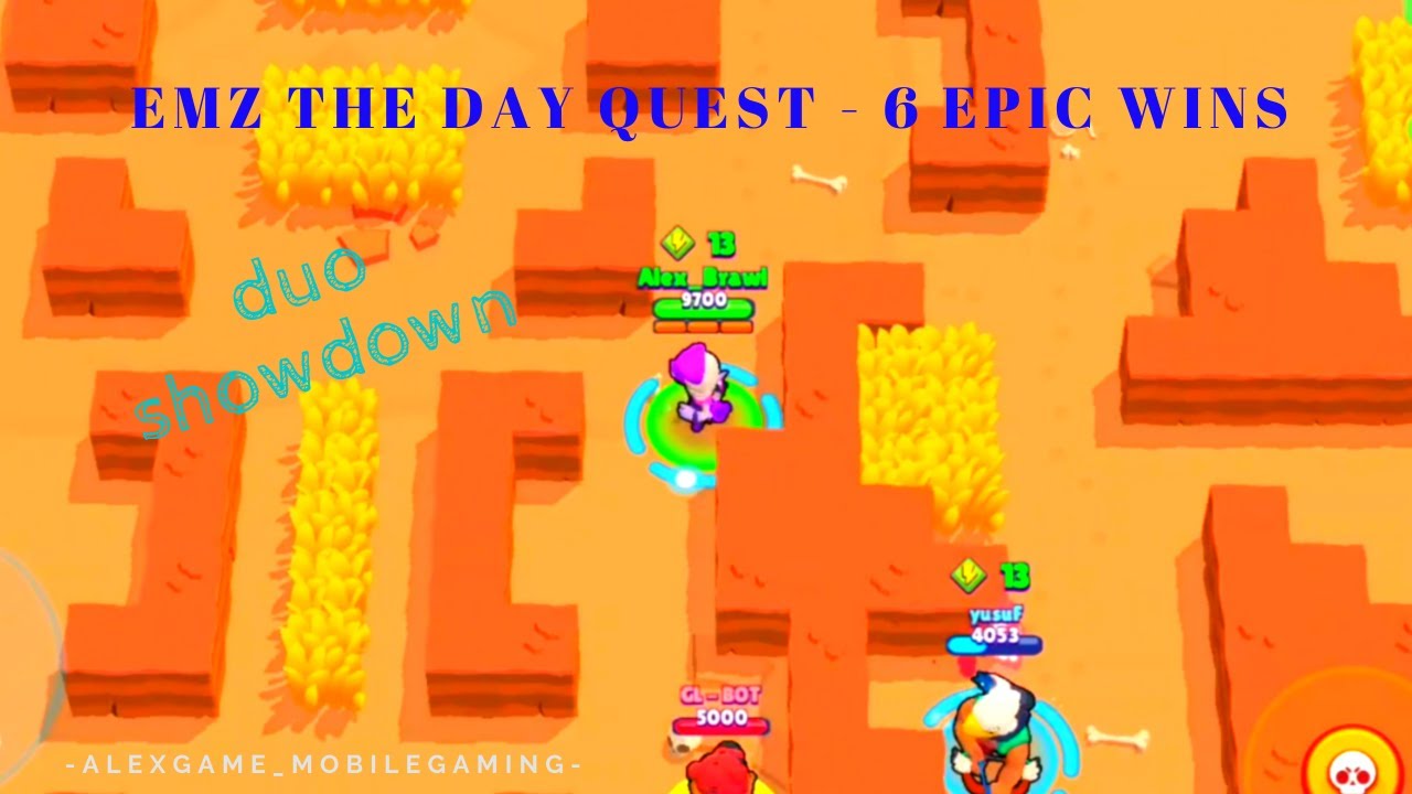 Brawl Stars. EMZ superbly completed the day quest - 6 epic wins in the ...
