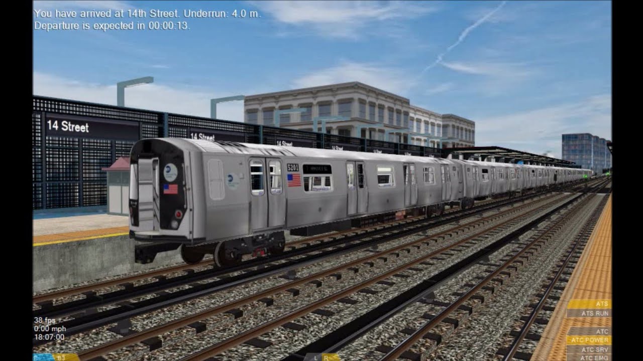 OpenBVE HD: NYC Subway R153 Alstom On Fictional V Line BETA to 34th ...