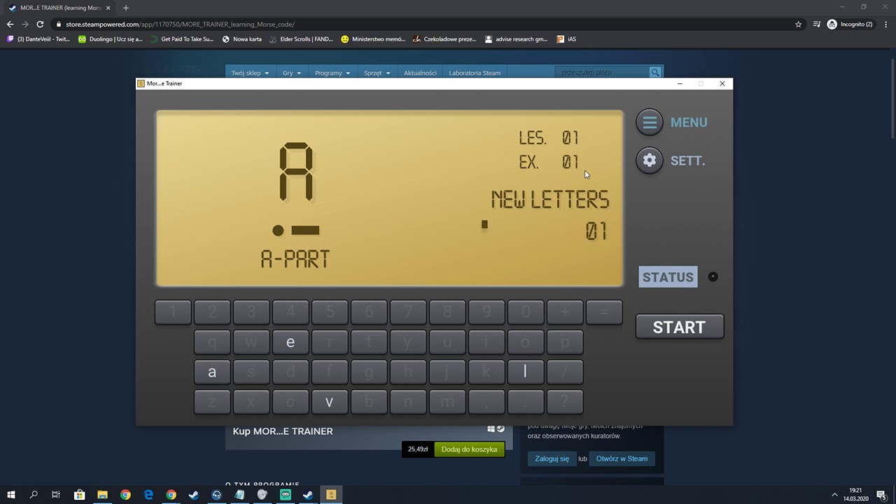 Gry STEAM kuratora 437 odc -MOR...E TRAINER (learning Morse code) - YouTube