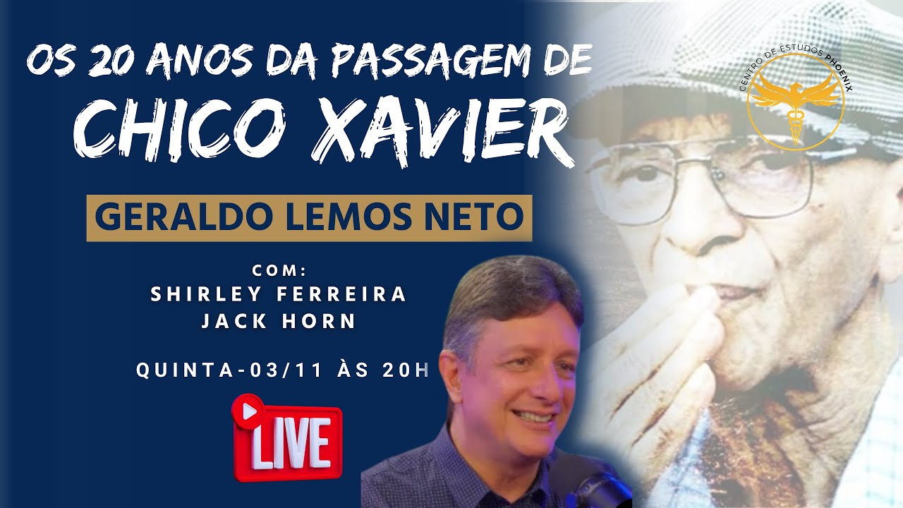 "OS 20 ANOS DA PASSAGEM DE CHICO XAVIER"- com Geraldo Lemos Neto - YouTube