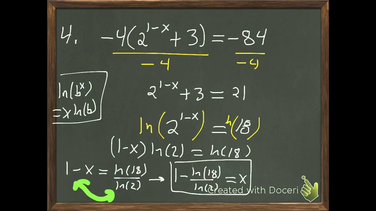 pre-cal exponential equations - YouTube