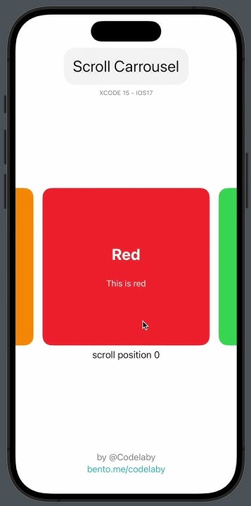 Sample Carrousel In Swiftui Infinity Scroll Youtube