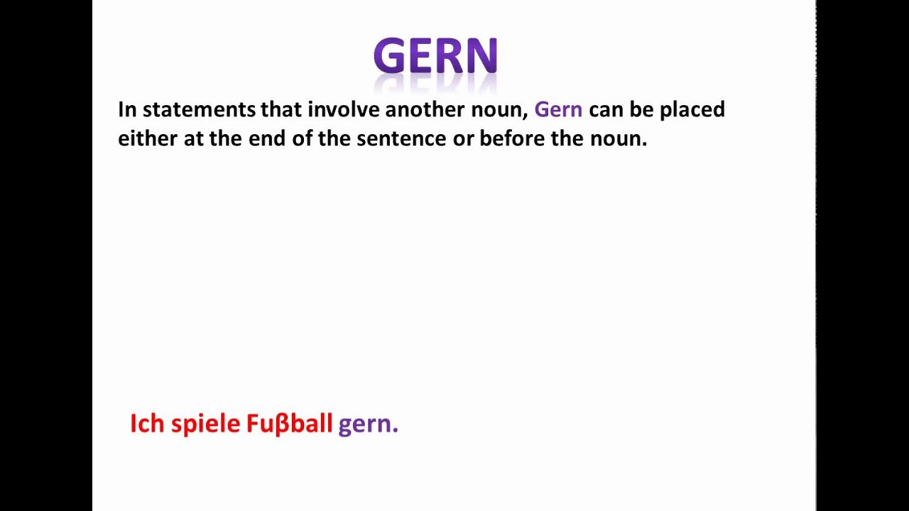 How To Use Gern In German Www germanforspalding YouTube How To Use Gern In German Www germanforspalding YouTube