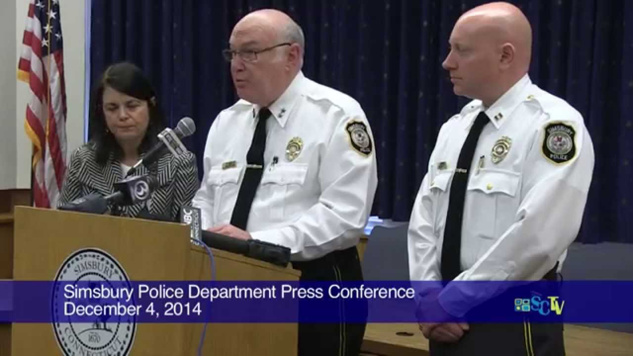Simsbury Police Department Press Conference December 4, 2014 - YouTube