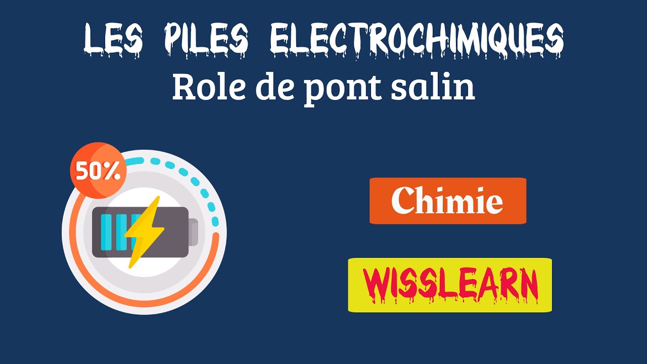 5. Les piles électrochimiques: Role de pont salin - YouTube