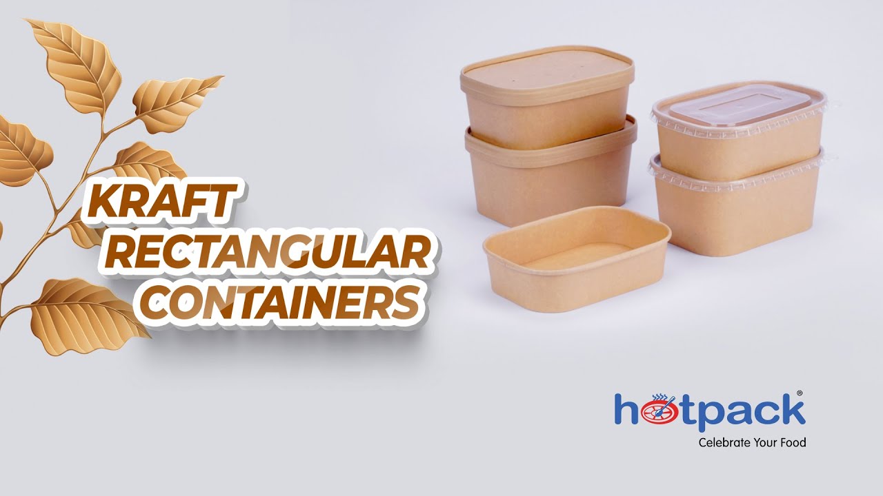 KRAFT RECTANGULAR CONTAINER | Hotpack - YouTube