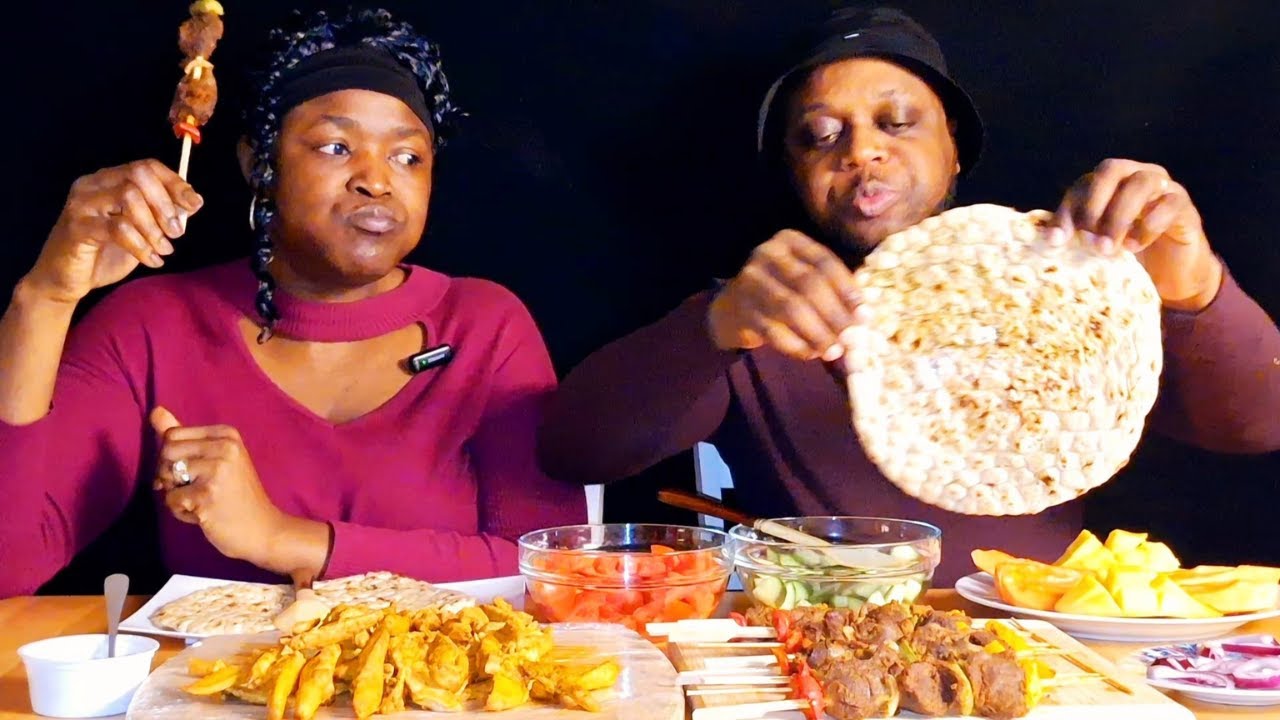 CHICKEN DONER KEBAB MUKBANG | EATING SHOW - YouTube
