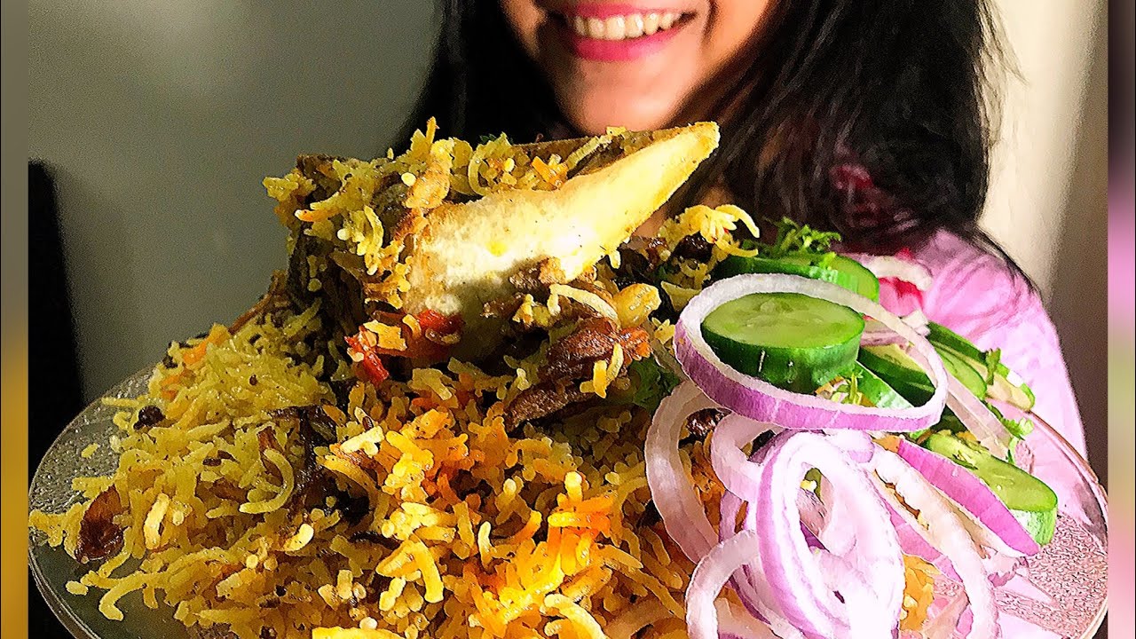 Mutton biryani mukbang || biryani recipe || biryani mukbang # ...