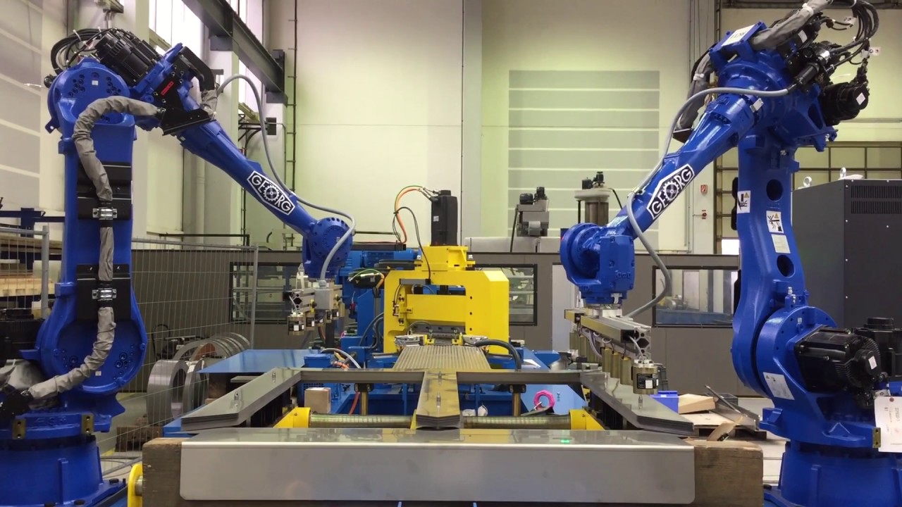 GEORG precisioncut TBA300 miniline with robot stacking - YouTube