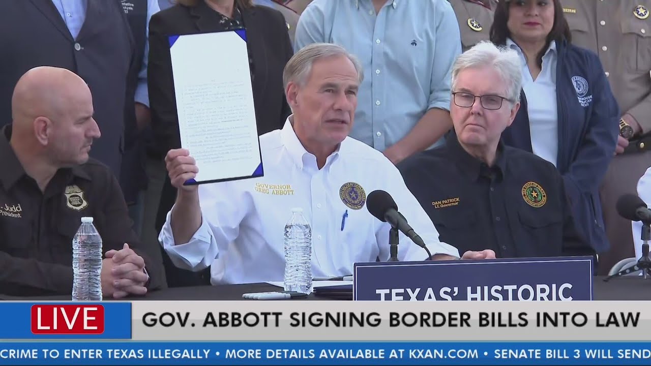 Gov. Abbott signs 3 border-related bills into law - YouTube
