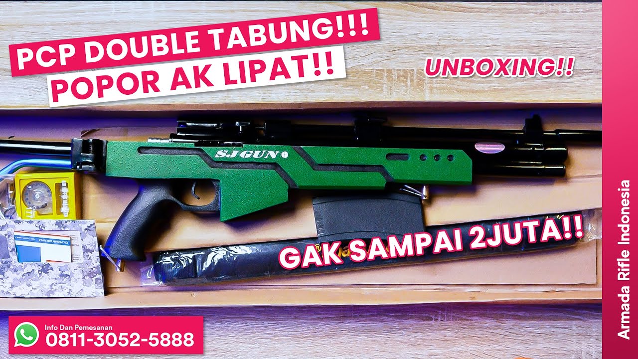 PCP AK LIPAT DOUBLE TABUNG!! UNBOXING SJ GUN DOUBEL TABUNG!! GAK SAMPAI ...