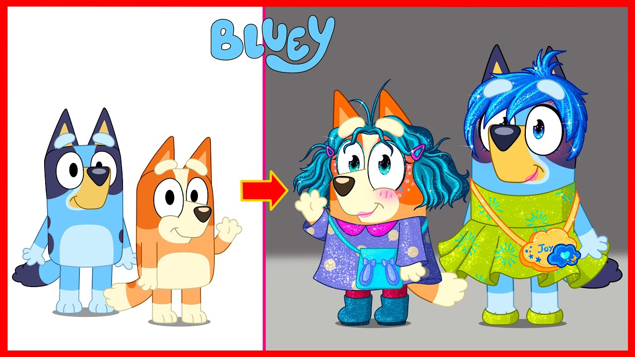 Bluey Heeler Glow Up Into Inside Out 2 | GO WOW - YouTube
