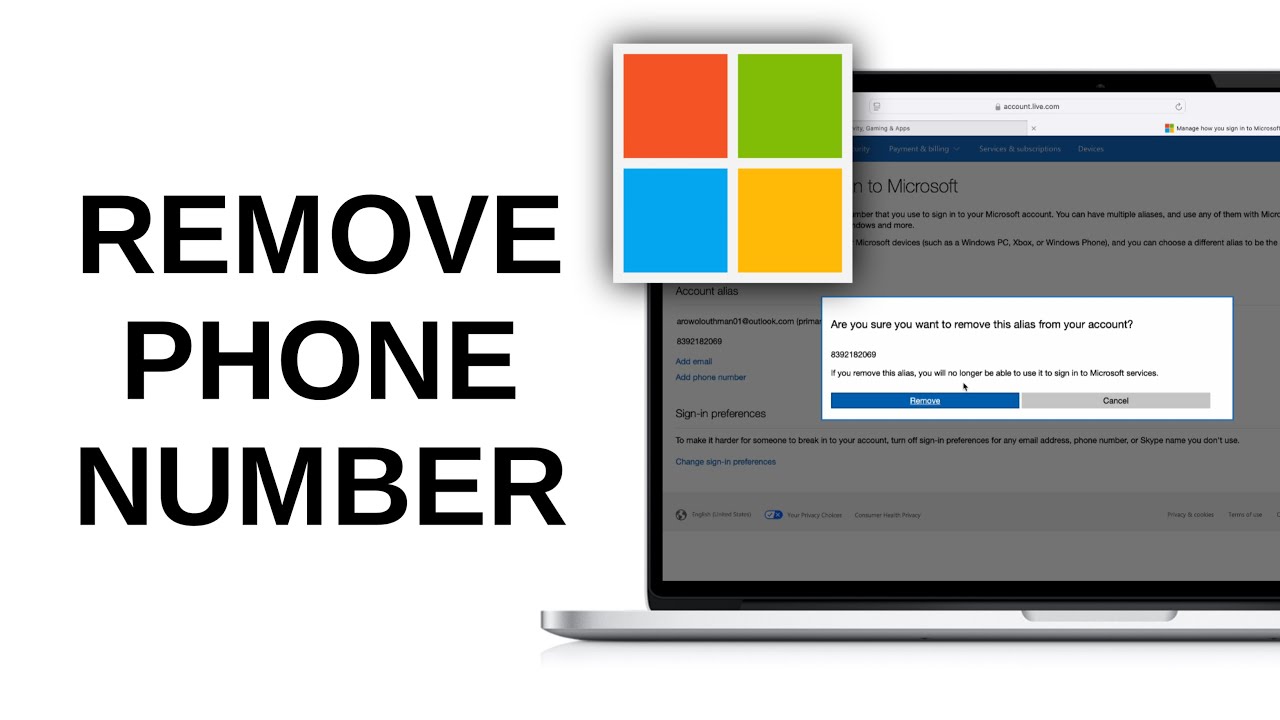 How to Remove Phone Number in Microsoft Account - YouTube