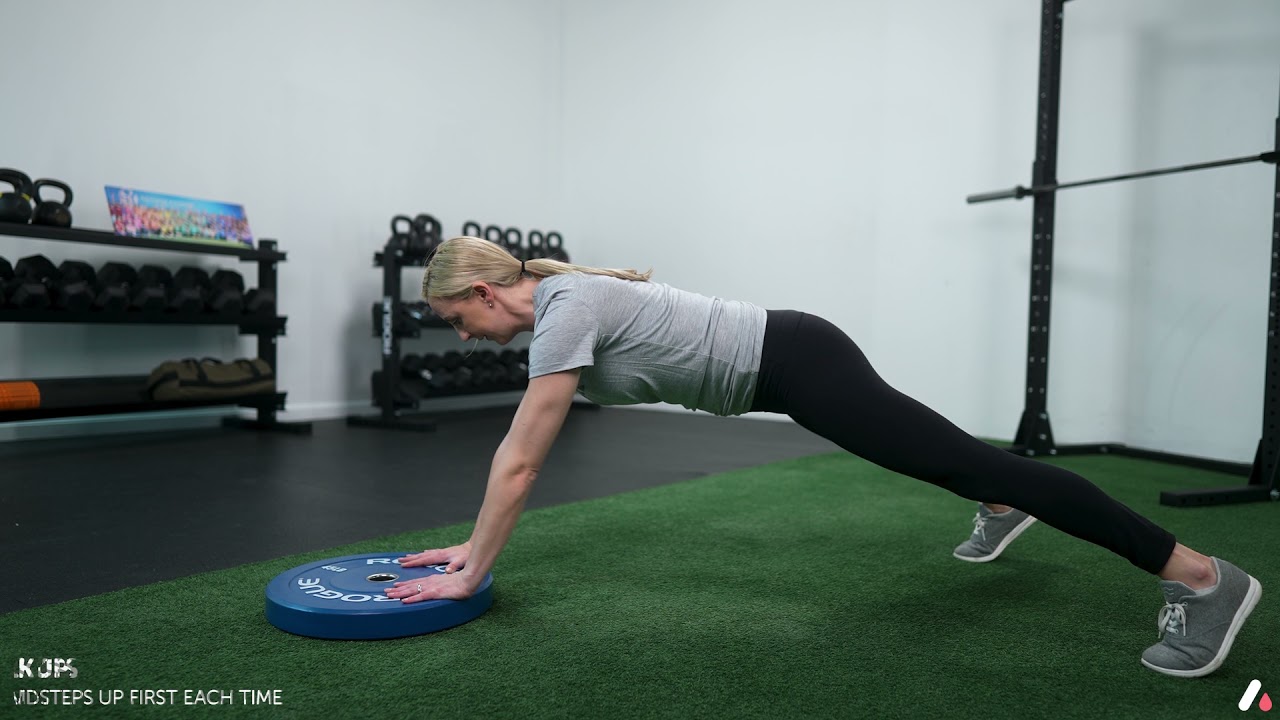 Tall Plank Plate Walk Ups - YouTube
