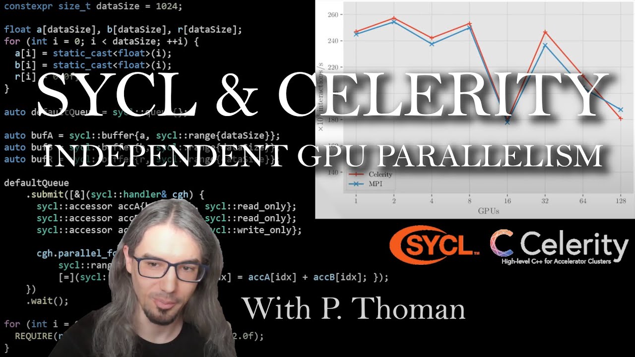 SYCL and Celerity: High(-ish) level, vendor-independent C++ for GPU parallelism - YouTube