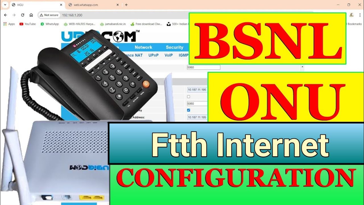 How To Configure BSNL FTTH ONU/ONT Router/Modem (2024) [in Hindi] - YouTube