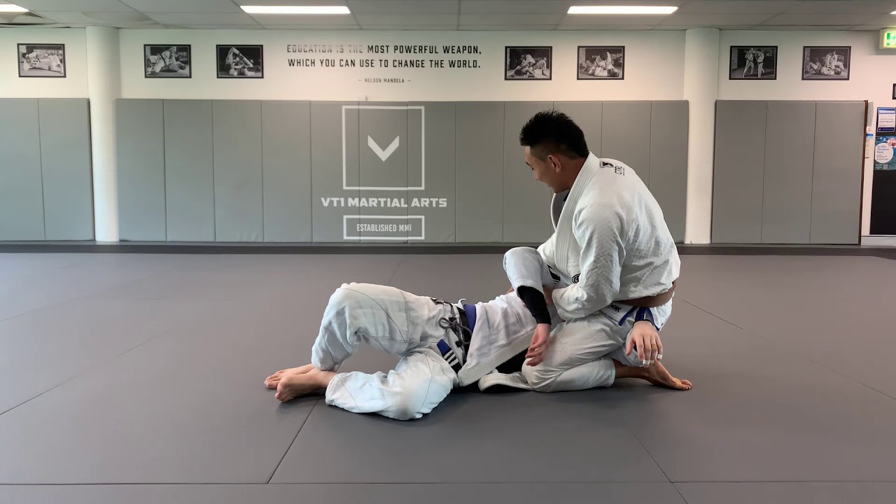 Jiu Jitsu - Back take from Side Control into Bow & Arrow Submission ...