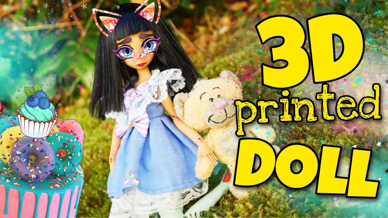 Doll on a 3D printer END 🔥 NEW FACE 💙 outfit BJD 3d PRINT - YouTube