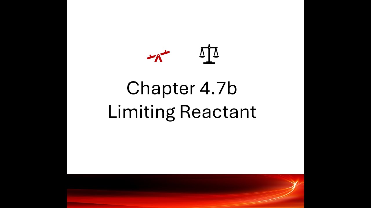 Chap 4.7b - Limiting Reactant - YouTube