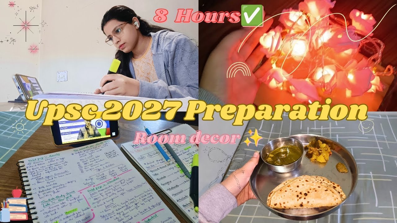 UPSC 2027 Preparation Begins🔥|8 HOURS HONEST STUDY ROUTINE ️|Thinking ...