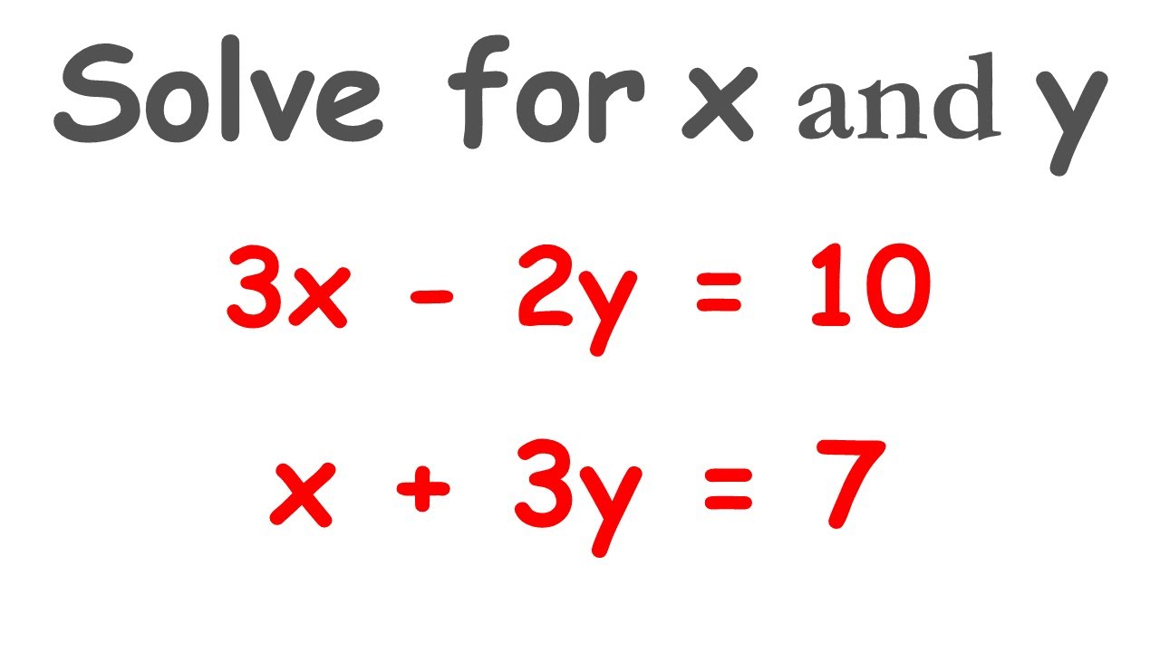 Simultaneous Equation | Likely Examination Questions | Maths Center ...
