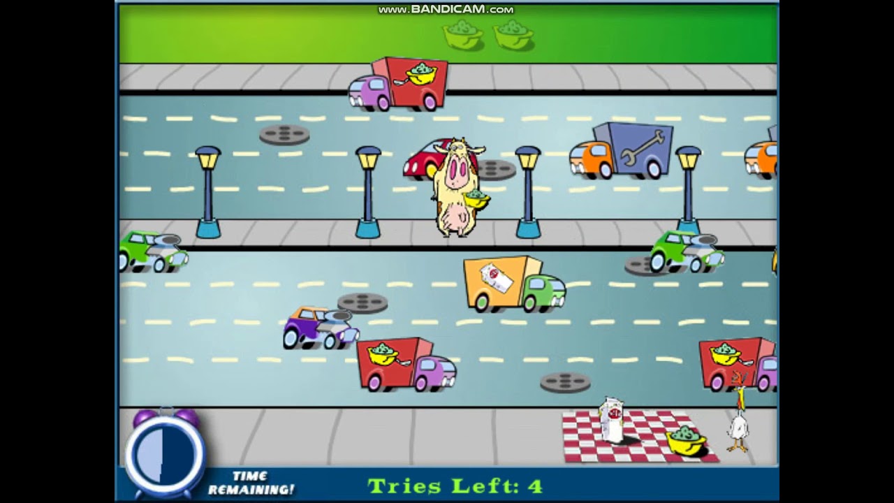 Traffic Jam with Cow and Chicken - YouTube