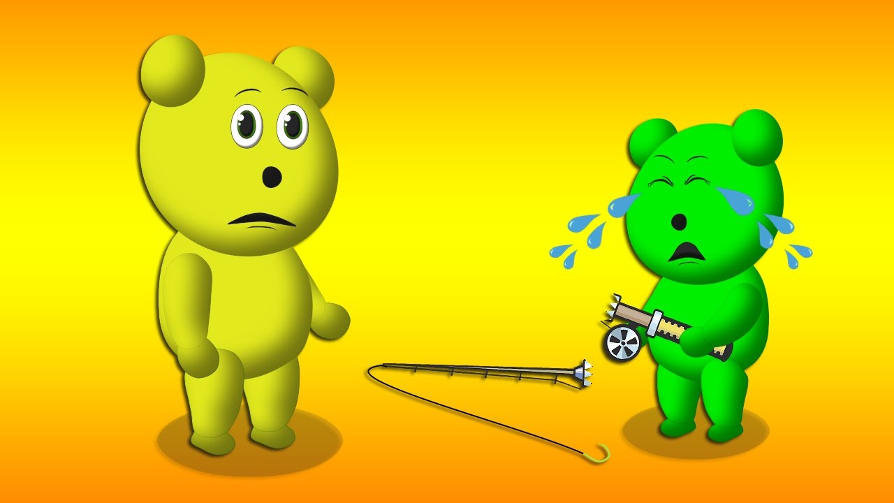 Mega Gummy Bear Crying Broken Fishing Rod - Mega Gummy Bear Сaught Fish ...
