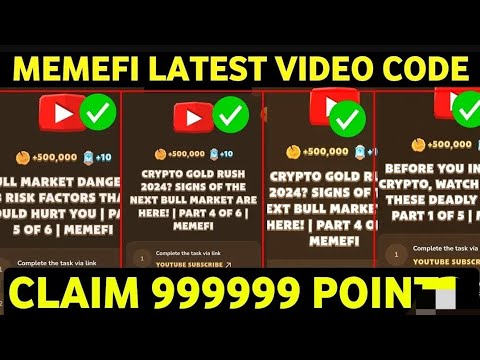 Memefi Today Video Code I Memefi All Codes Answer I Memefi Airdrop 🔥 - YouTube