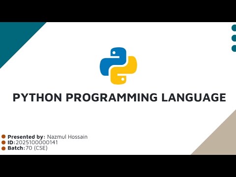 Python Programming Language | Nazmul Hossain | CSE | SEU - YouTube