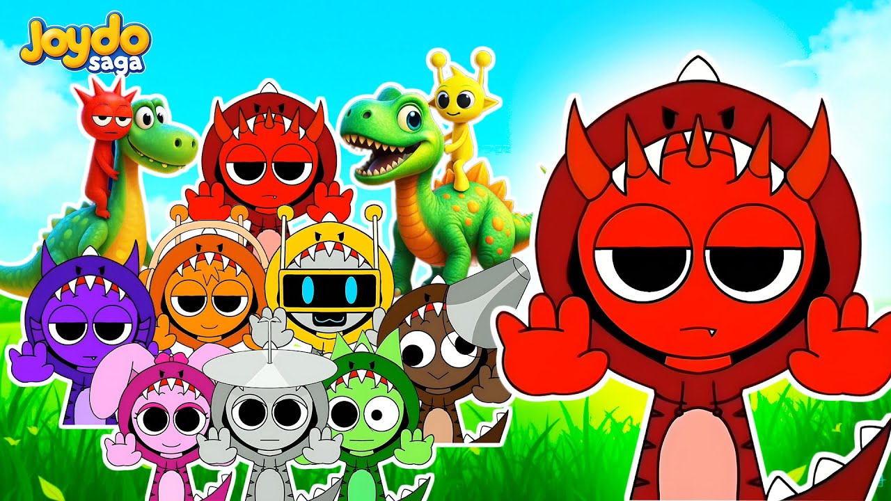 SPRUNKI DINOSAUR SONG | Nursery Rhymes | Bé Học Tên Khủng Long Bằng ...