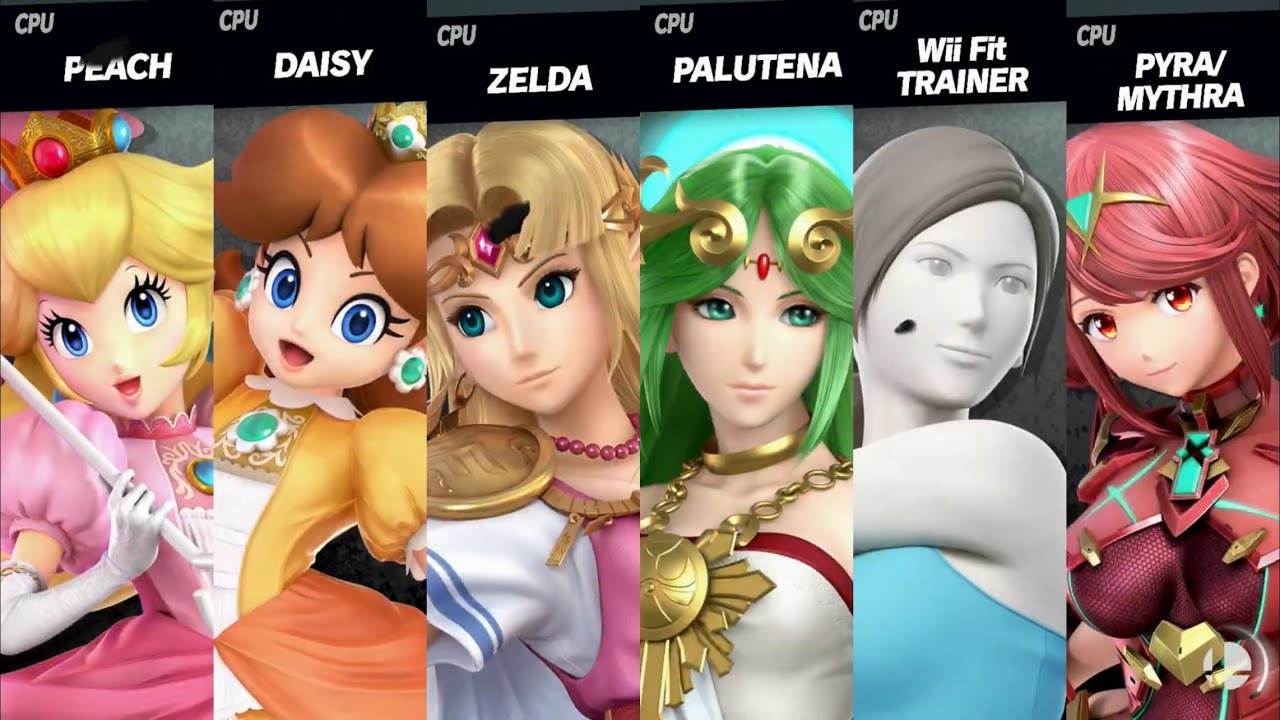 Super Smash Bros. Ultimate - Peach vs Daisy vs Zelda avs Palutena vs ...