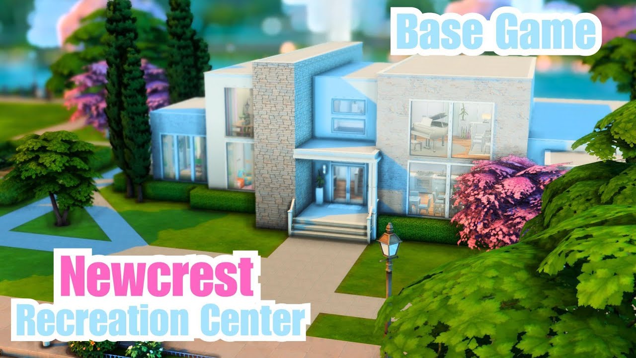 I built a Recreation Center using only the base game in The Sims 4 🎨 ...