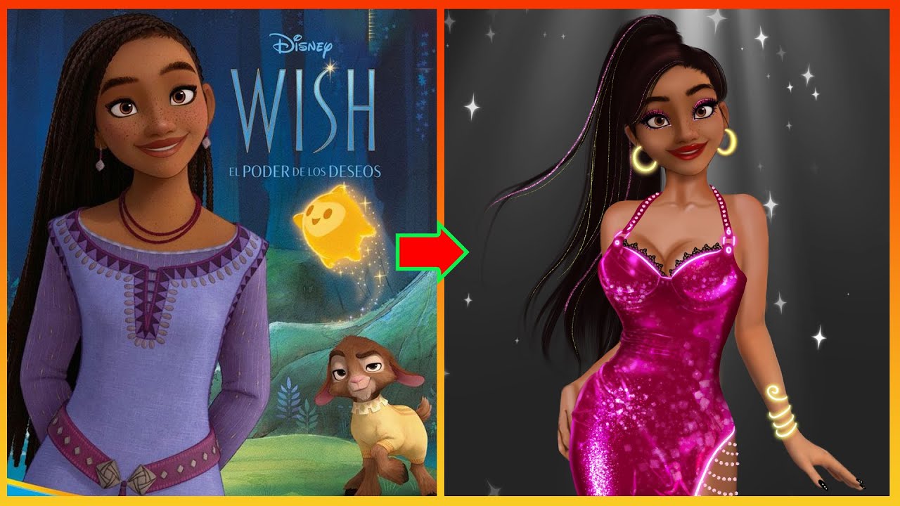 Disney's Wish: Asha Princess Glow Up - Wish Movie Walt Disney Studios ...