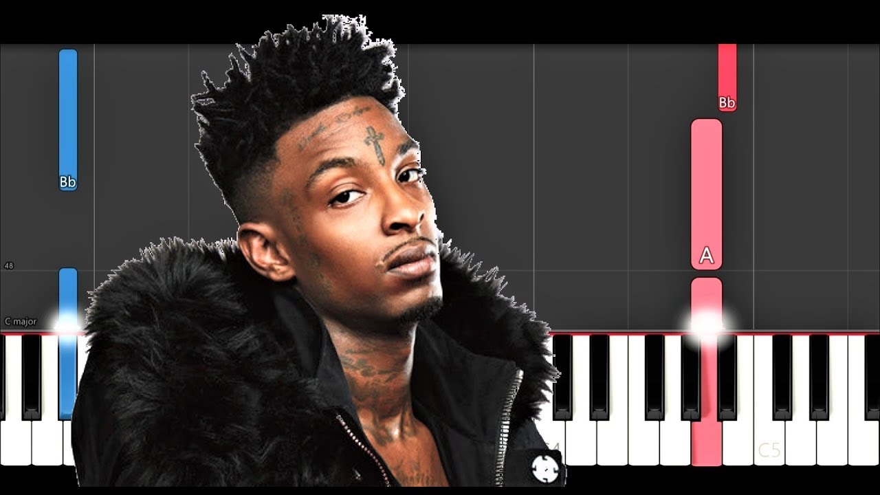 21 Savage ft J Cole - A Lot (Piano Tutorial) - YouTube