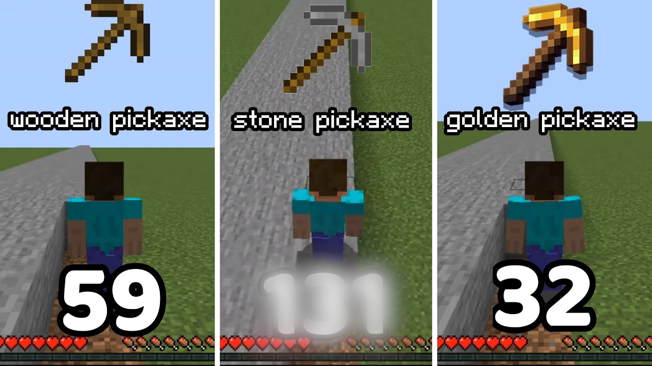 Pickaxe Durability Minecraft - YouTube
