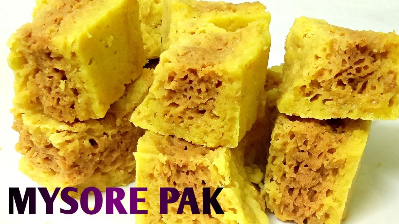 மைசூர் பா௧்/௧ட்டி மைசூர் பாக்/Homemade Mysore Pak/Hard Mysore Pak ...