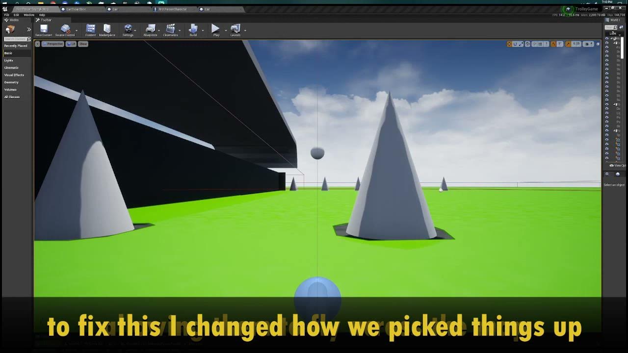 Unreal Engine - Grab Objects and Throwing Them - YouTube