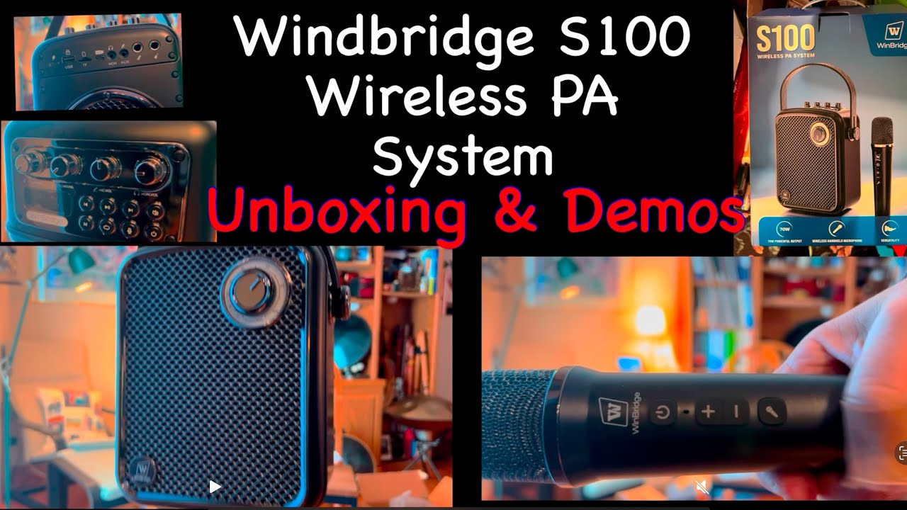 Windbridge Wireless PA System (S100) Unboxing and demos - YouTube