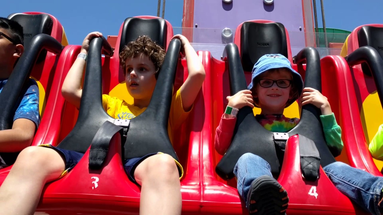 Riding Freefall at Santa Cruz Beach Boardwalk - YouTube