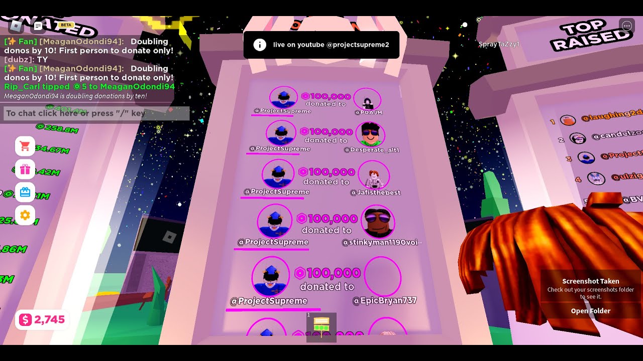 ProjectSupreme Nukes Entire Sever after Hazem donates him 20M Robux ...