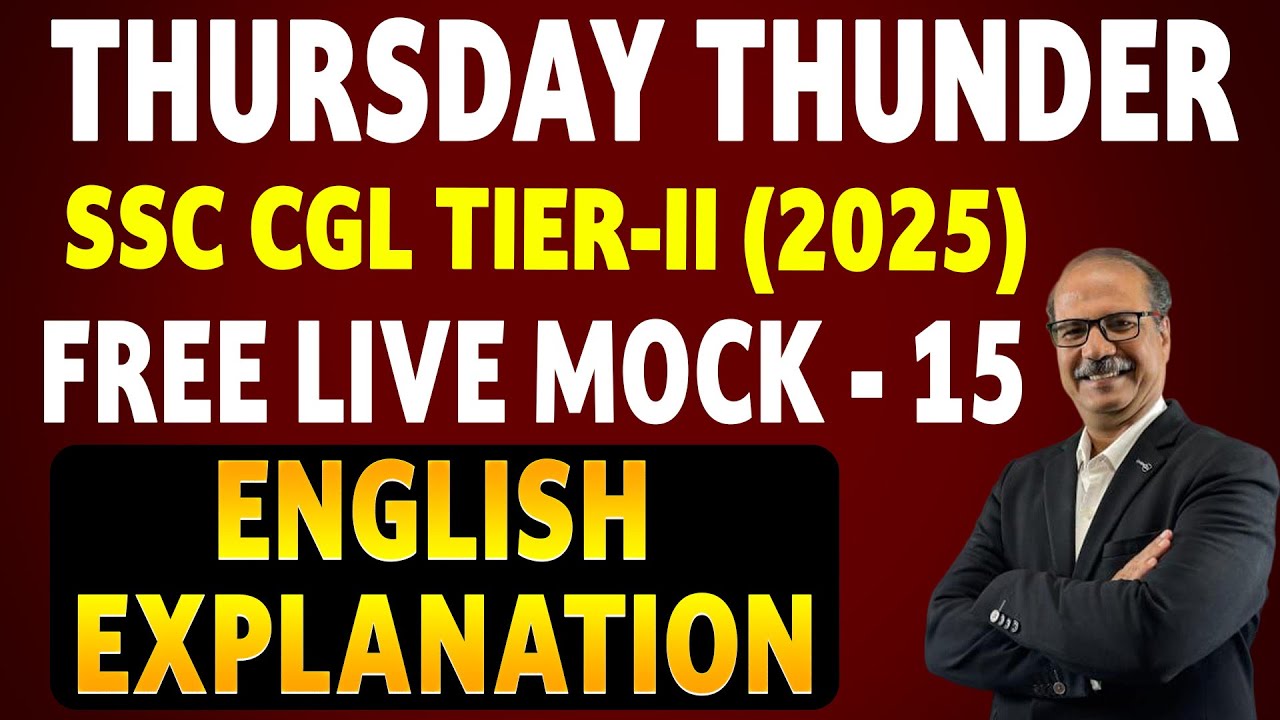 TIER-II ALL INDIA LIVE MOCK-15 ENGLISH EXPLANATION by JAIN SIR ...