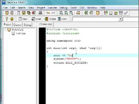 creating a project in DevCpp - YouTube