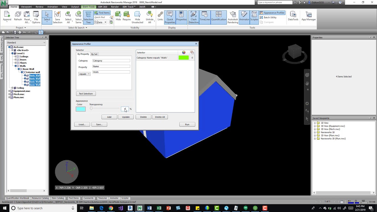 Navisworks Appearance Profiler - YouTube