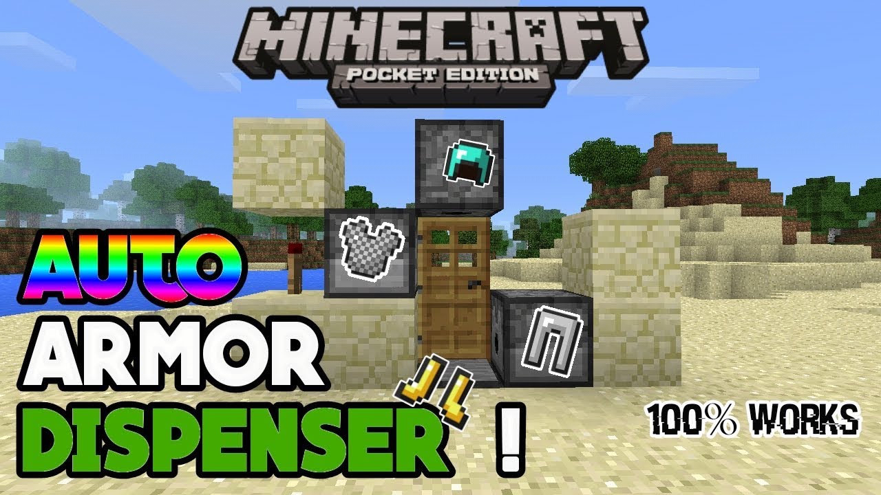 Minecraft How to make a armor dispenser 2 ways!! - YouTube