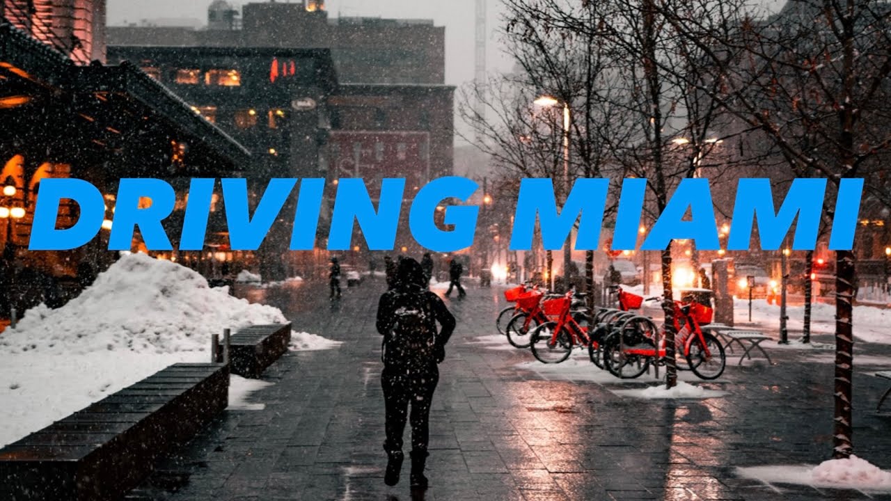 Winter in Miami - Driving Miami in freezing weather - YouTube