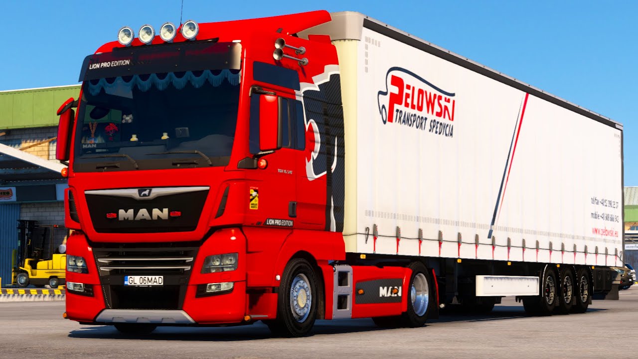 ETS2 | MAN TGX Euro 6 LowDeck MADster And Fliegl Trailer [1.40 ...